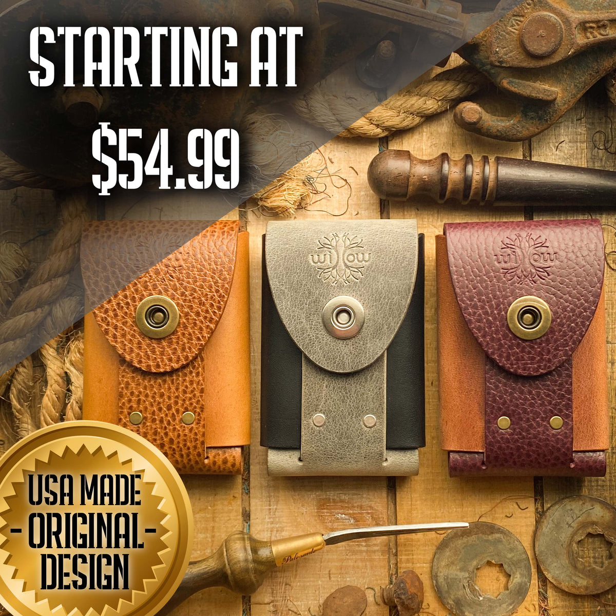 The Slim Snap Wask Minimalist Wallet – Willow Craft Goods