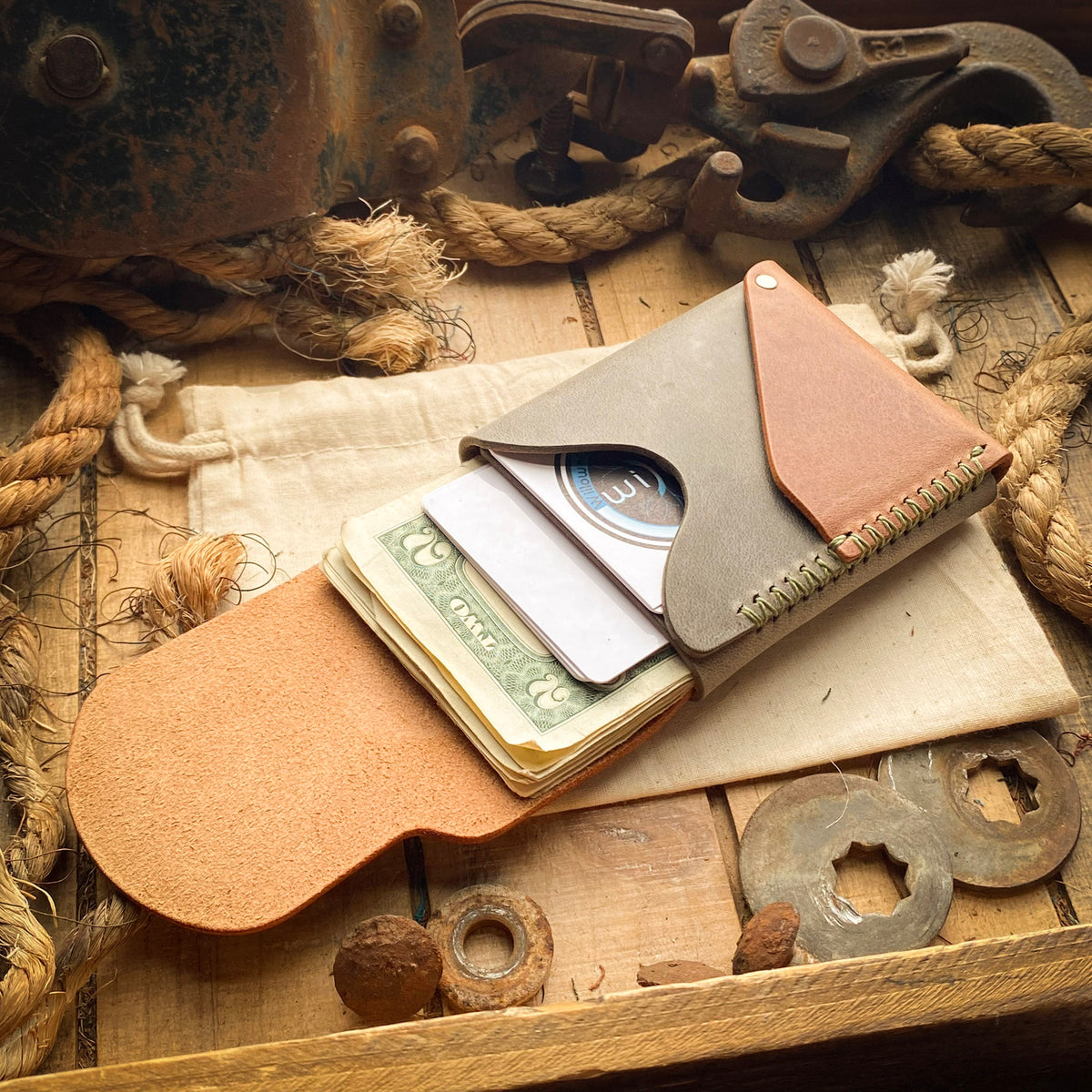 Collab Wallet - Willow Craft Goods x Open Sea Leather - Sierra and Cha