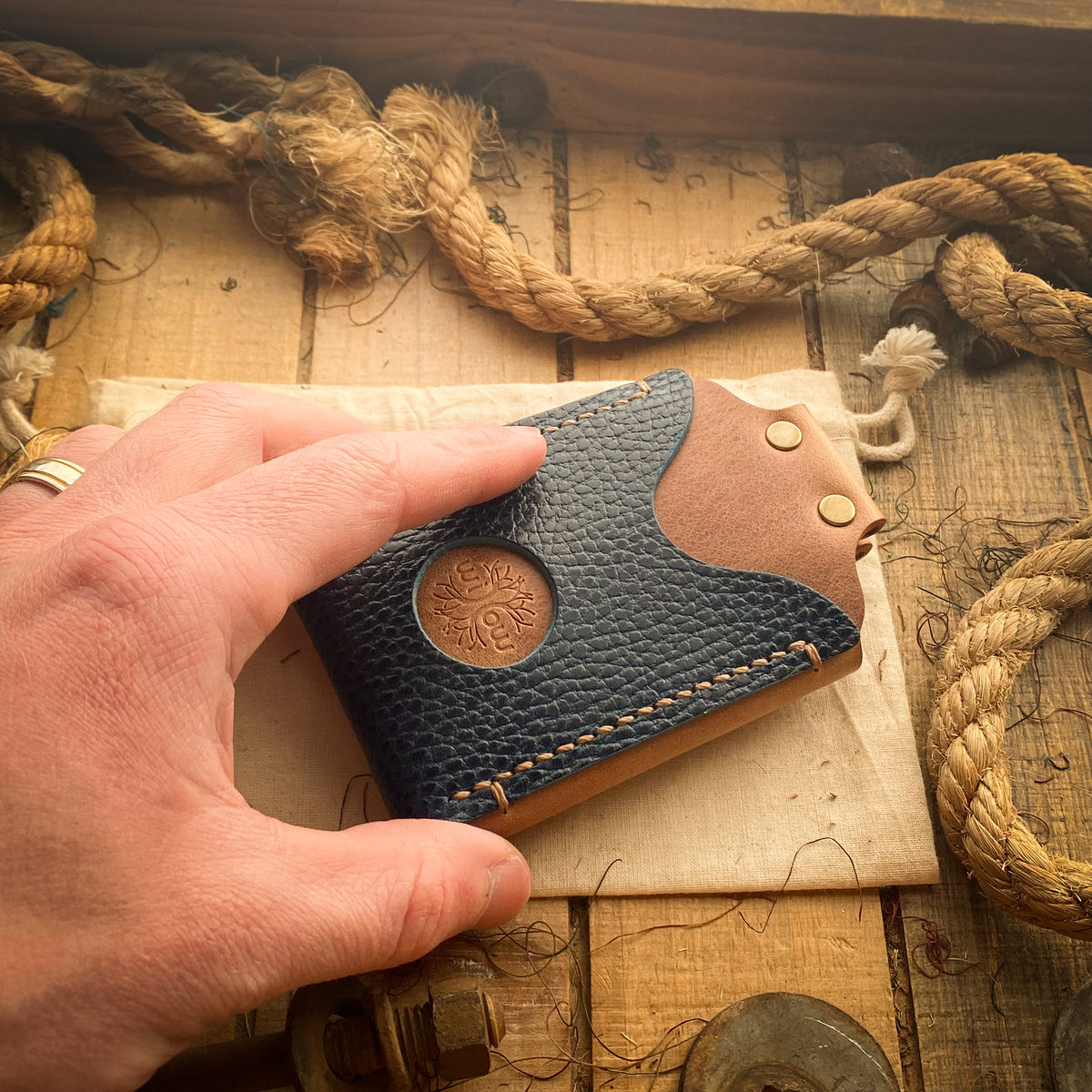 Original Knocks Minimalist Wallet - Blue Dollaro and Sierra – Willow ...