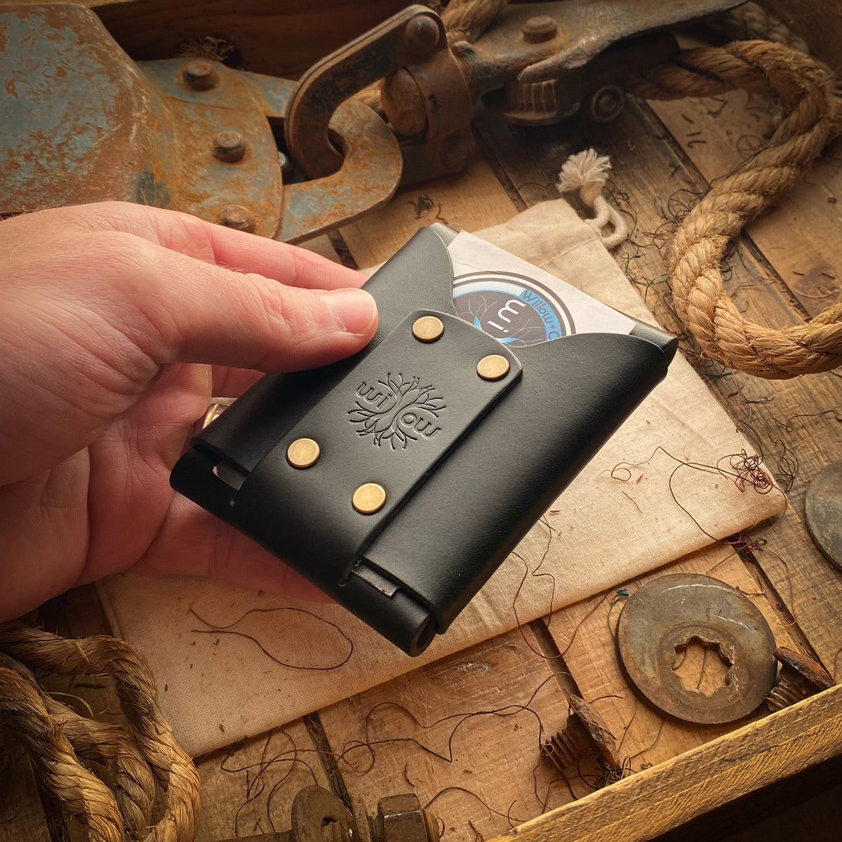 Original Wask Minimalist Wallet - Black – Willow Craft Goods